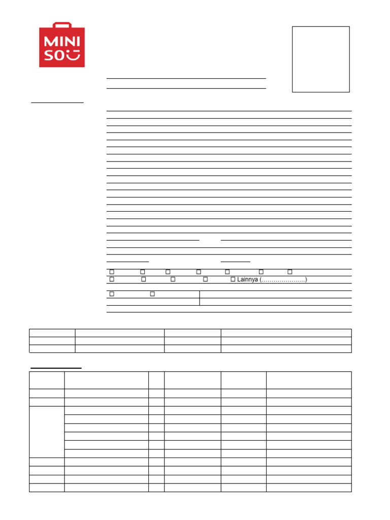 App Form Miniso Indonesia_0123 | PDF