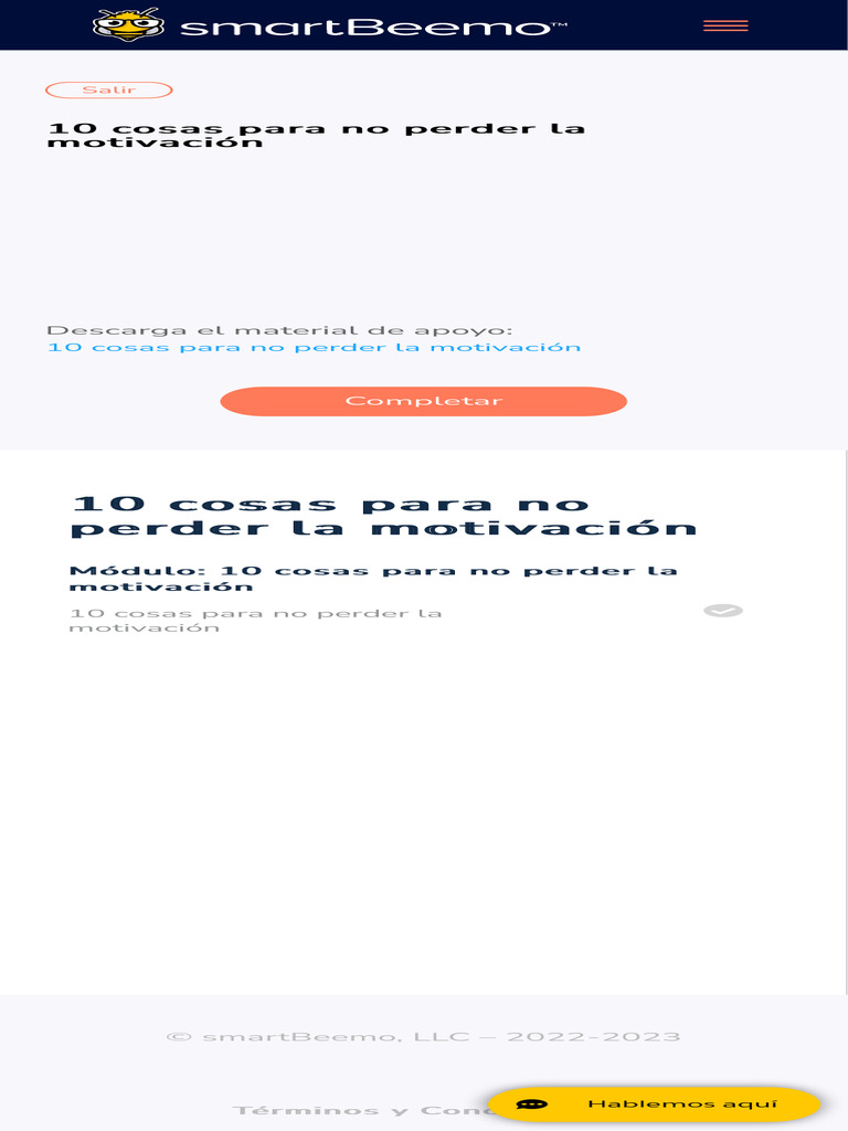 10 Cosas para No Perder La Motivación Smartbeemo | PDF