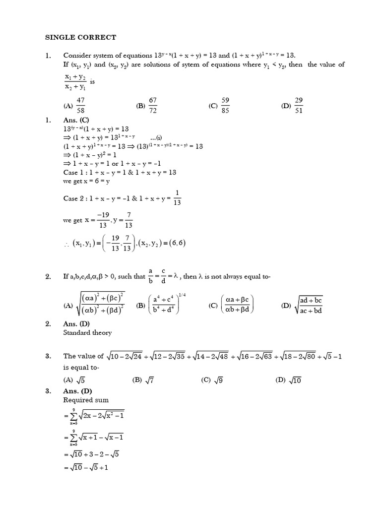 Class 10th Maths Paper | PDF