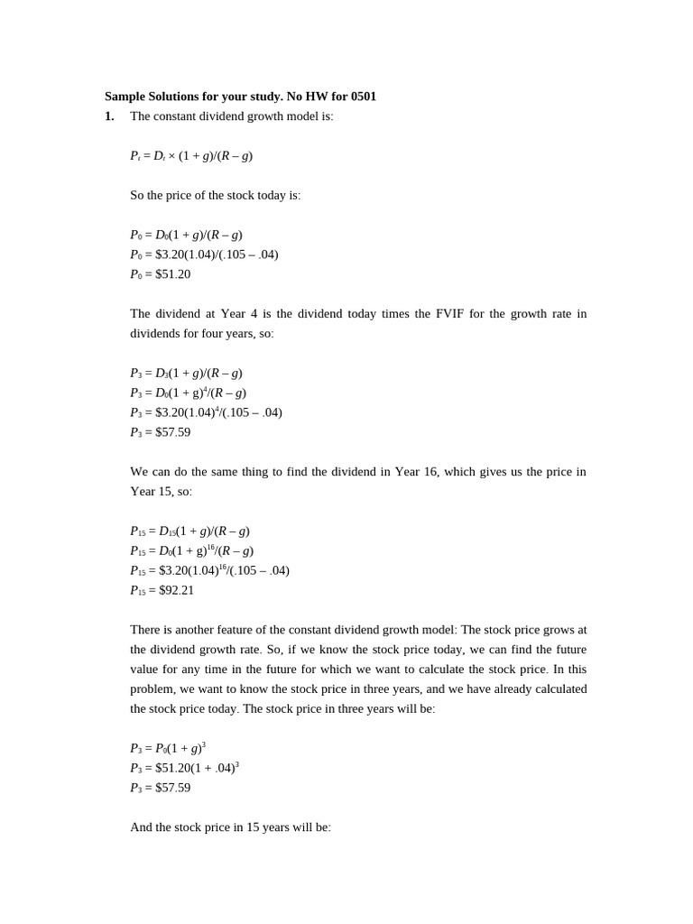 Solution HW 0501 | PDF