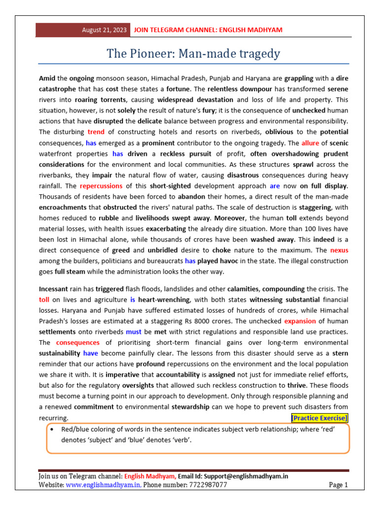 Man Made Tragedy | PDF