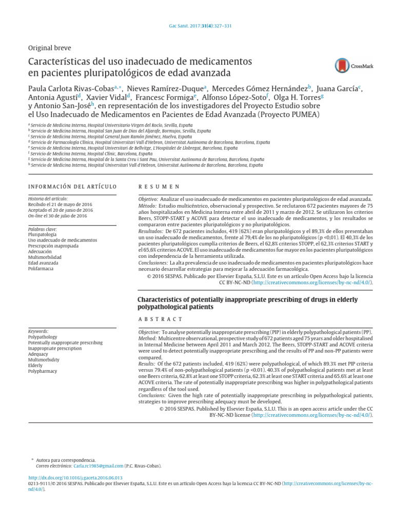 Caracteristicas Del Uso Inadecuado de Medicamento | PDF