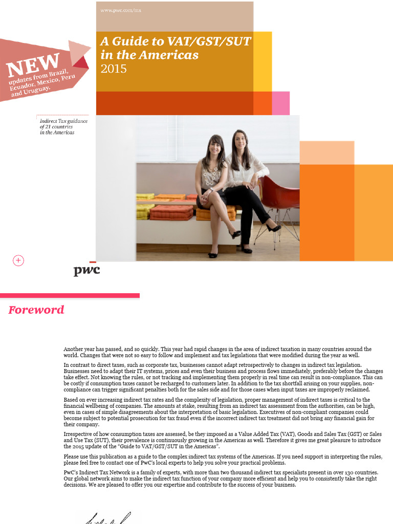 Pwc Indirect Tax Guide Americas 2015 | PDF