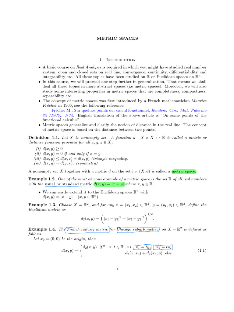 Metric Spaces Unlocked | PDF