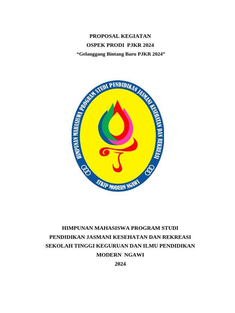 Proposal Ospek Hmps PJKR 2024 | PDF