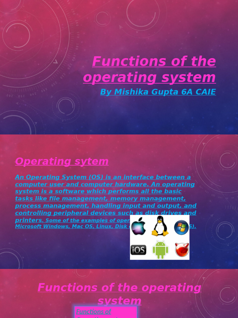 Functions of The Operating System | PDF