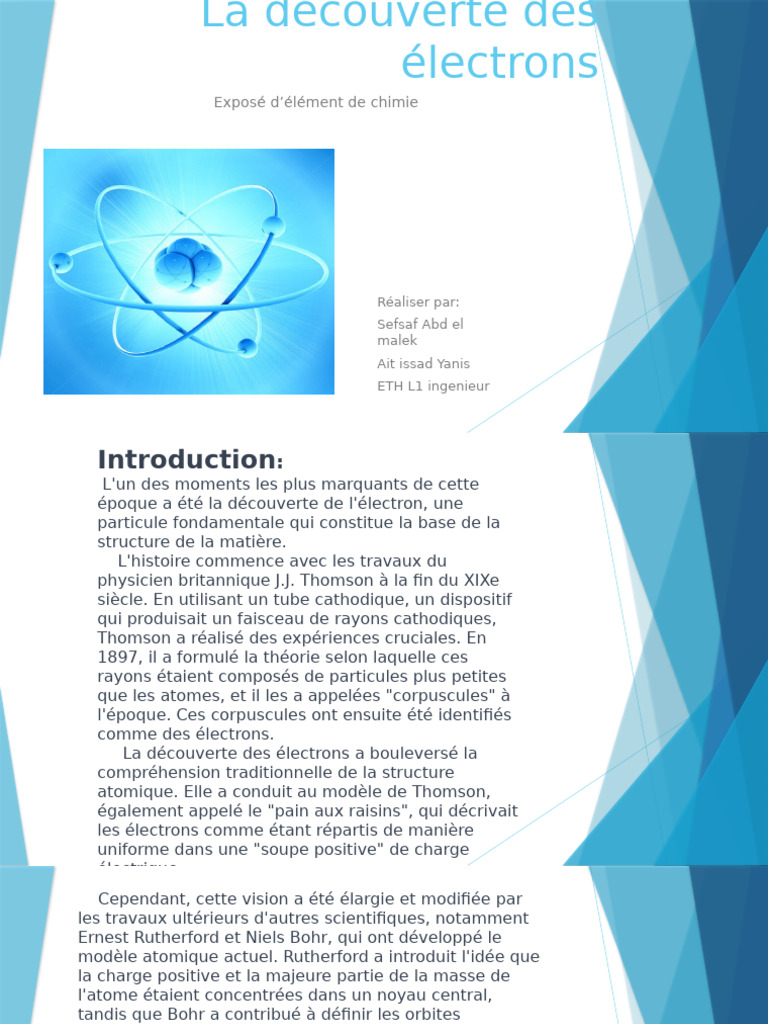 La Decouverte Des Electrons | PDF