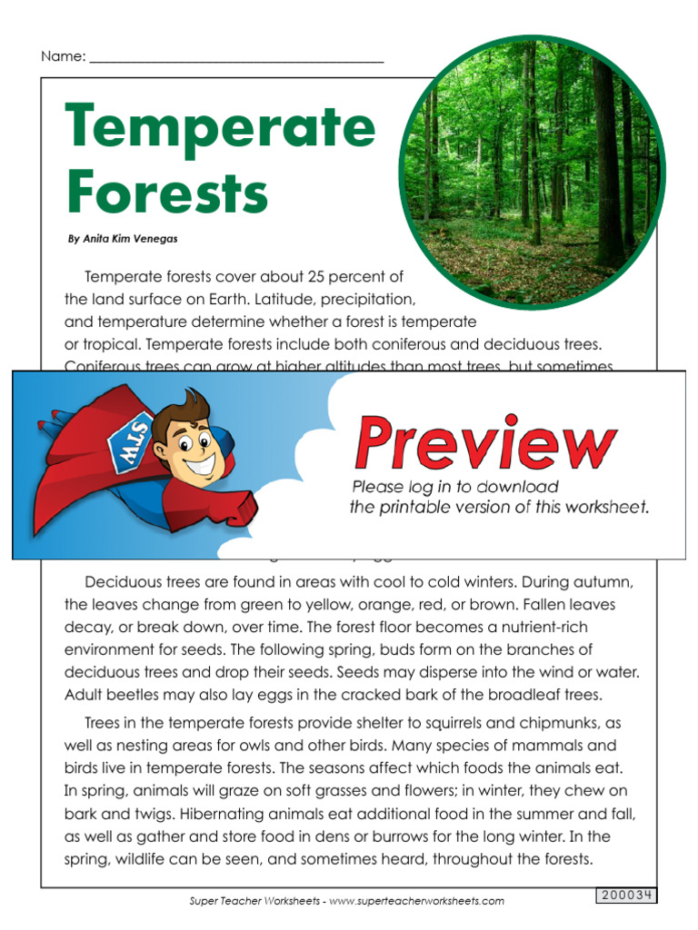 5th Temperate Forests | PDF