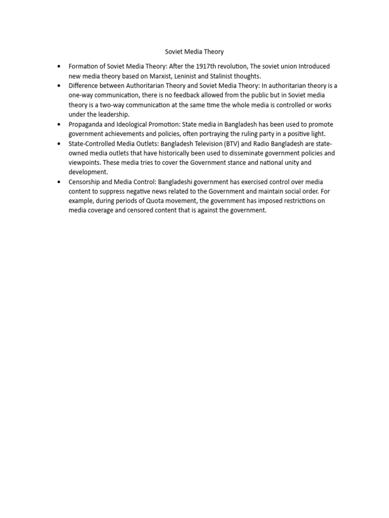 Soviet Media Theory | PDF