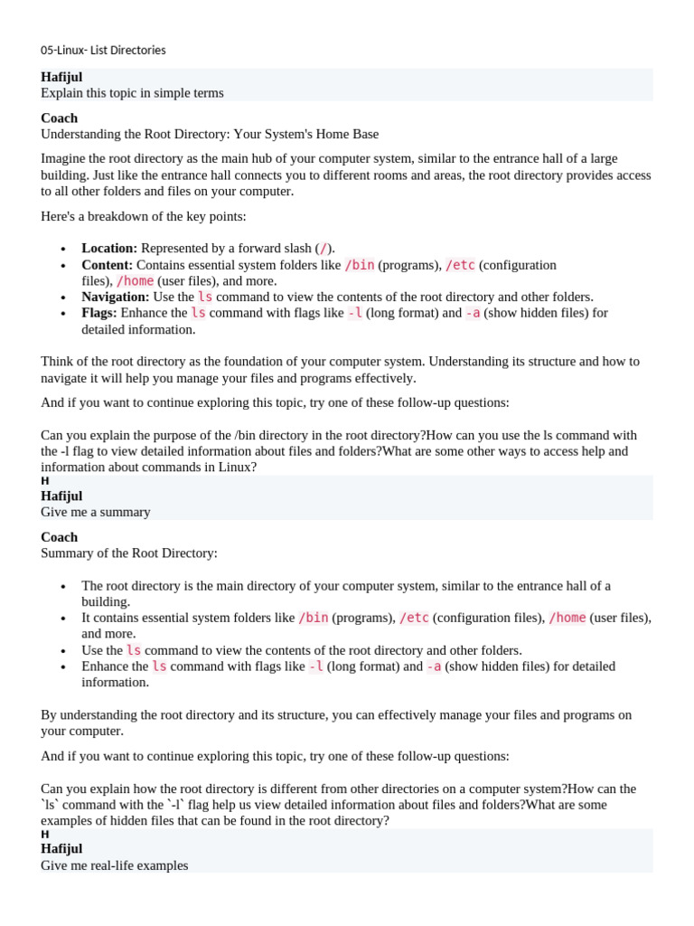 05-Linux- List Directories | PDF