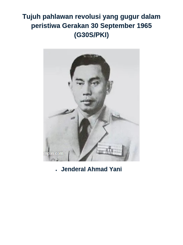 Jenderal Ahmad Yani | PDF