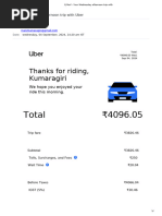Uber Bill | PDF | Invoice | Payments