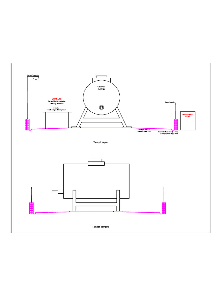 Kontruksi Tangki BBM Model | PDF