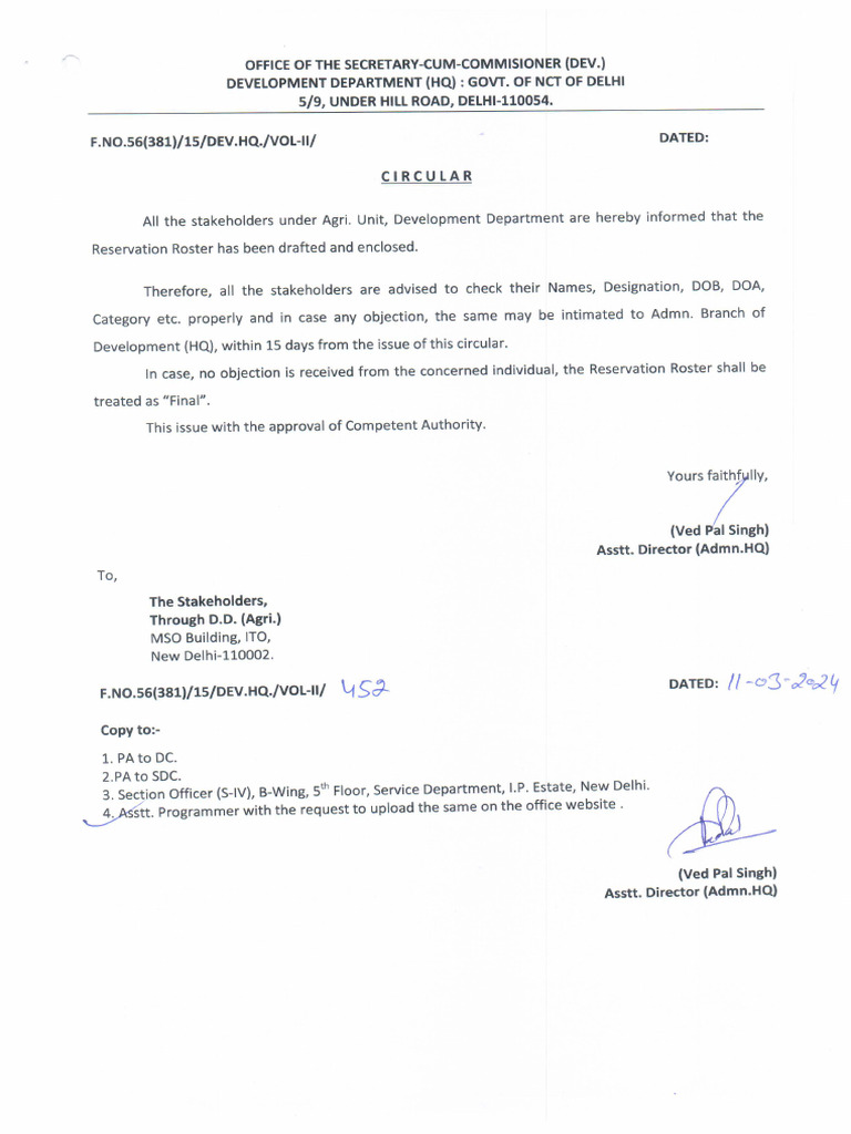 Reservation Roster For Promotion | PDF