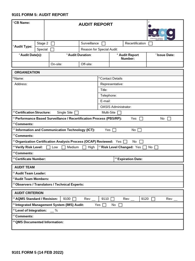 9101 Form 5 14 Feb 2022 | PDF