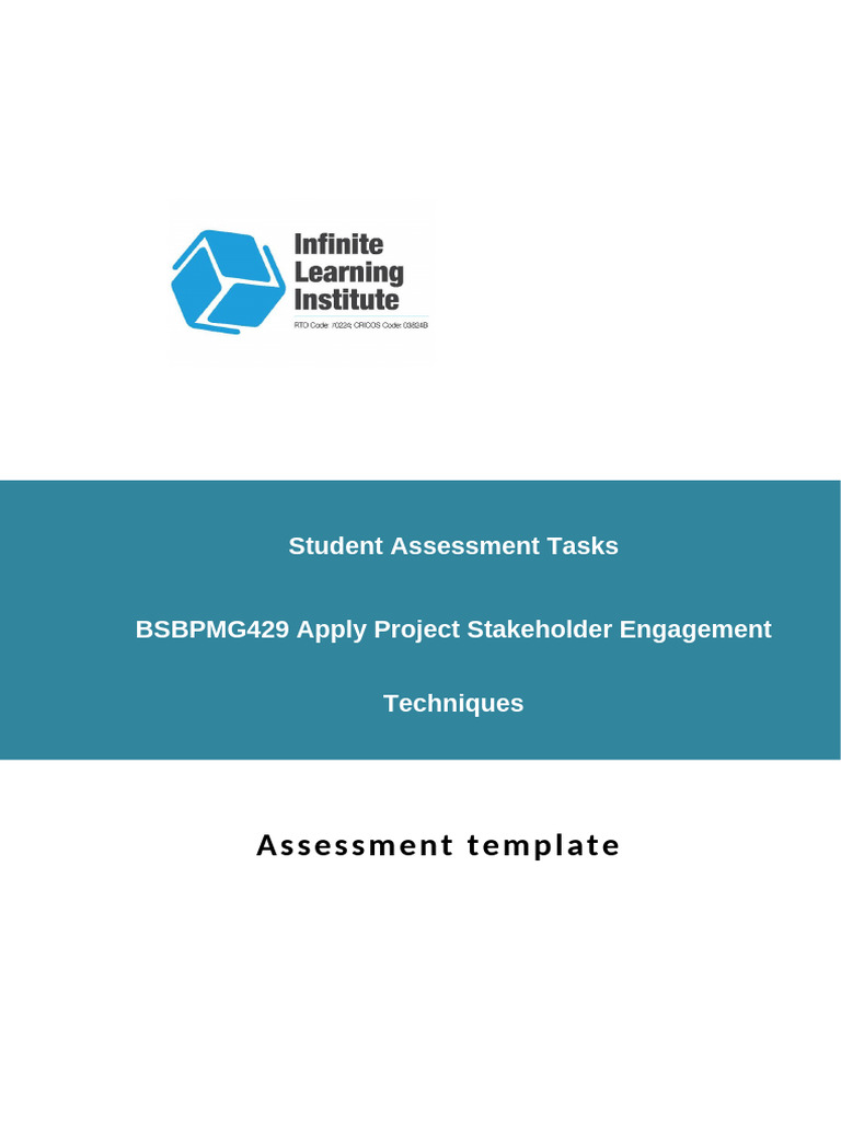 BSBPMG429 Assessment Template - All Tasks | PDF | Stakeholder ... BSBPMG429 Assessment Template - All Tasks | PDF | Stakeholder ...