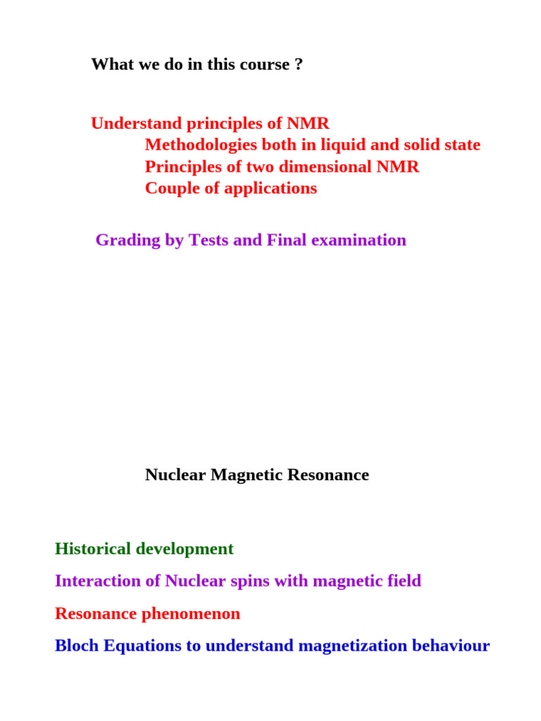Notes Lectures 1 and 2 | PDF