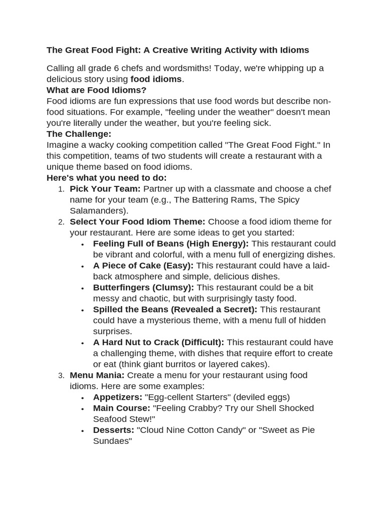 The Great Food Fight | PDF