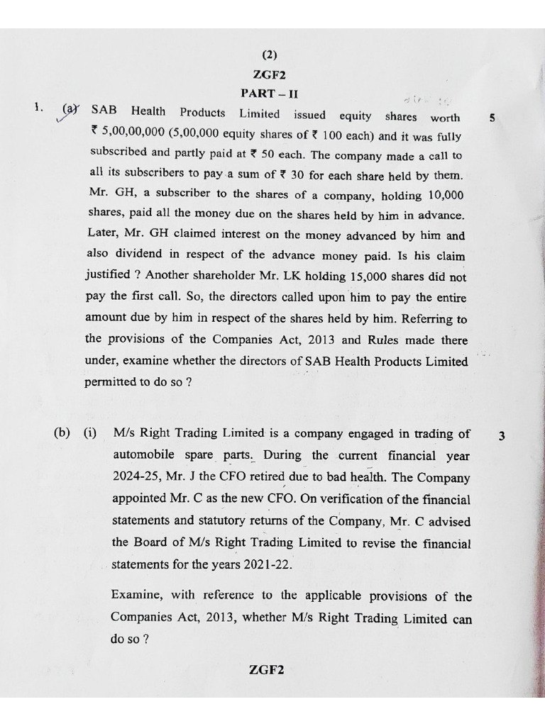 CA Inter Law Sept 24 Exam Paper | PDF