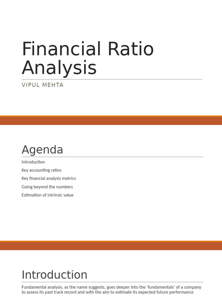 Financial Ratio Analysis | PDF