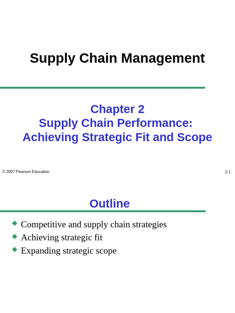 Chapter 2 Supply Chain Performance Achieving Strategic Fit | PDF