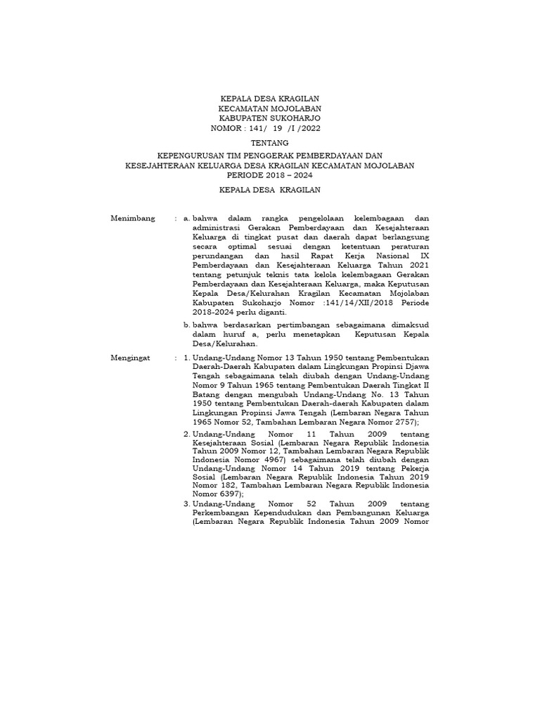 Desa Kragilan 1 | PDF