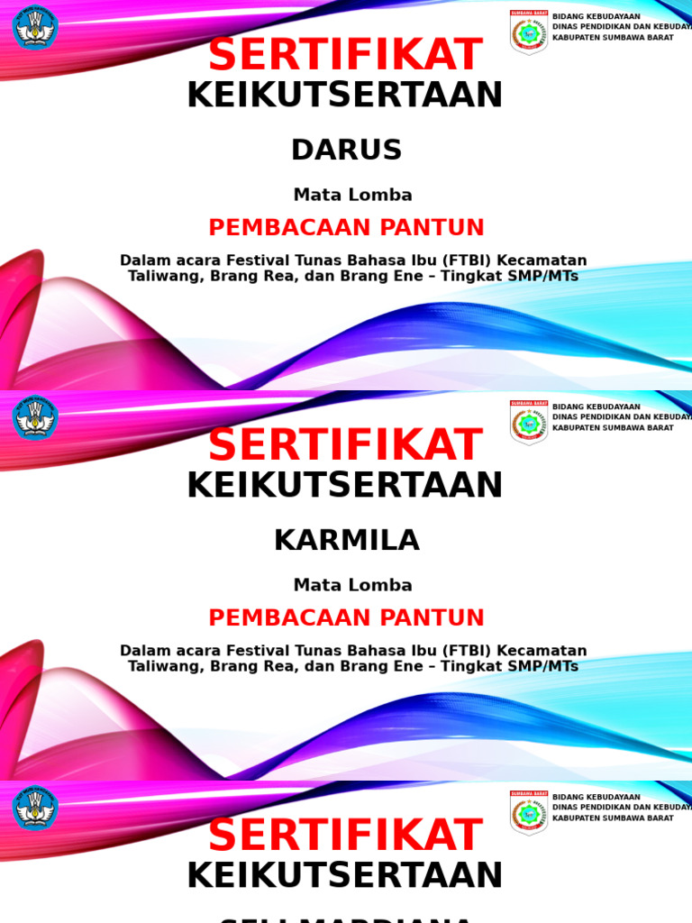 sertifikat ftbi | PDF