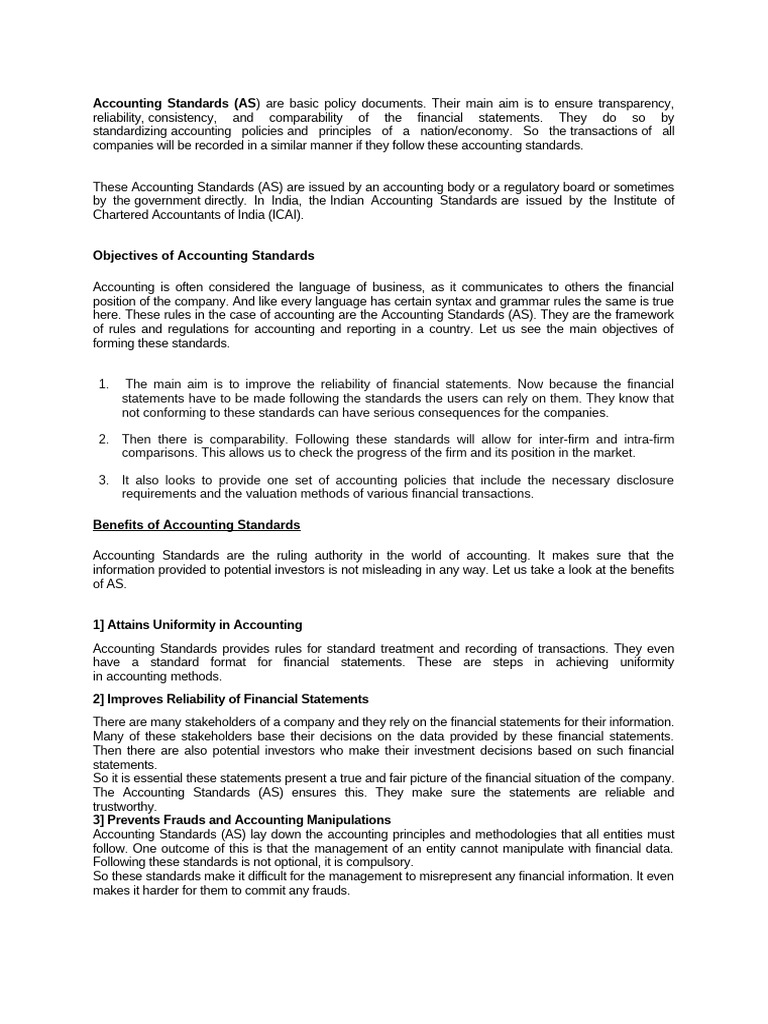 Accounting Standards | PDF