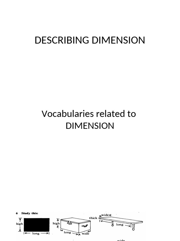 3. Describing Dimension | PDF
