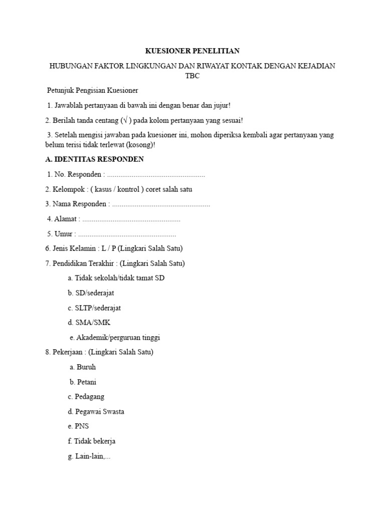 Form Riset Case Control | PDF