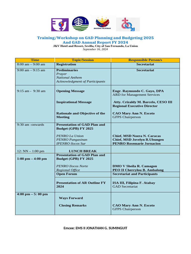 Programme GAD 2025 | PDF