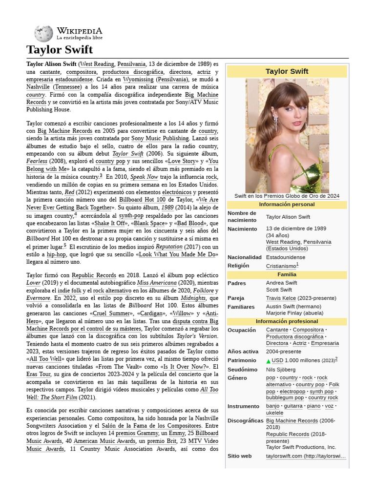 Taylor Swift | PDF