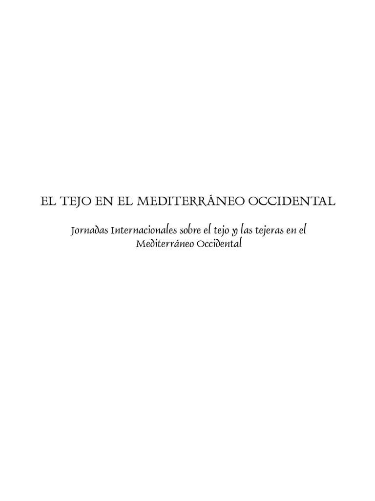 El Tejo en El Mediterraneo Occidental | PDF | Biología de la ...