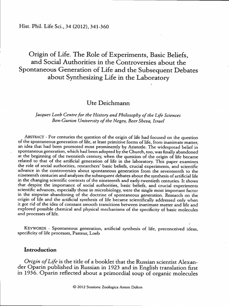 The_origin_of_life_scientific_historical (1) | PDF