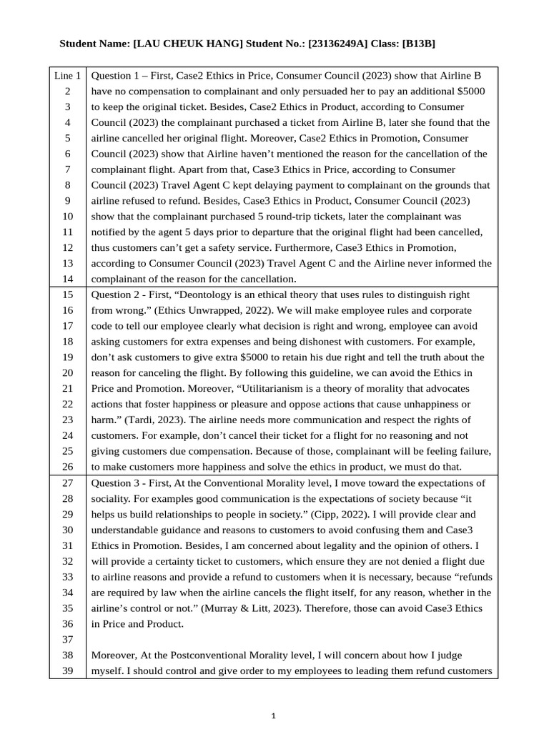 LAU CHEUK HANG - 23136249A - B13B - 複本 | PDF