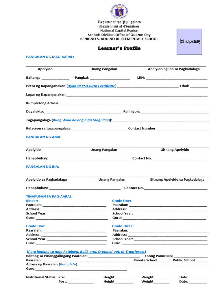 pupils-profile-grade-4 | PDF