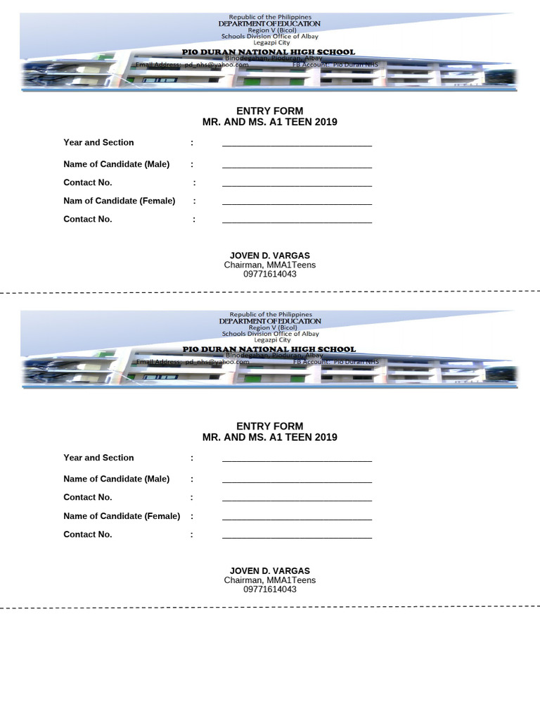 Entry Form | PDF