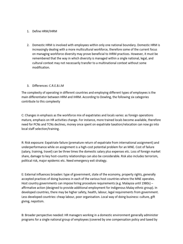 IHRM CHP 5 solutions | PDF