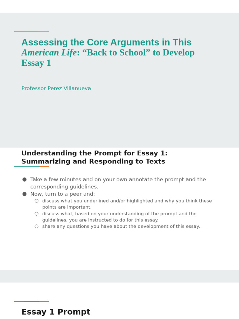 Deconstructing Essay #1-The Introduction | PDF