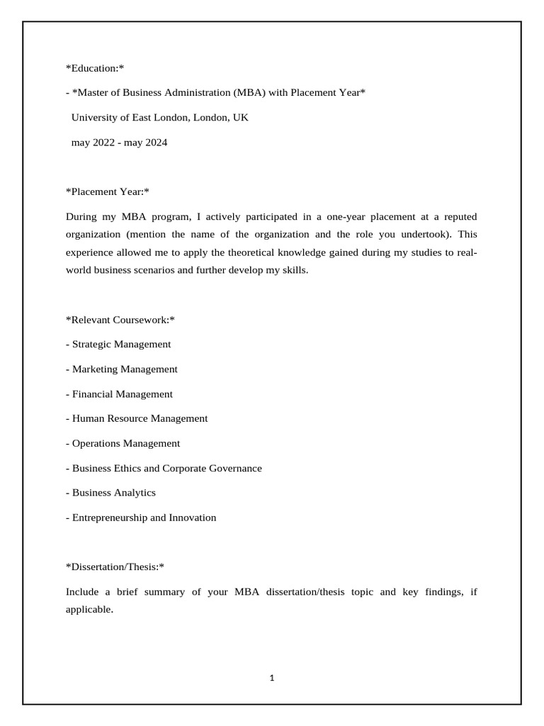 CV & Placement 2 (22 Weeks Report) | PDF