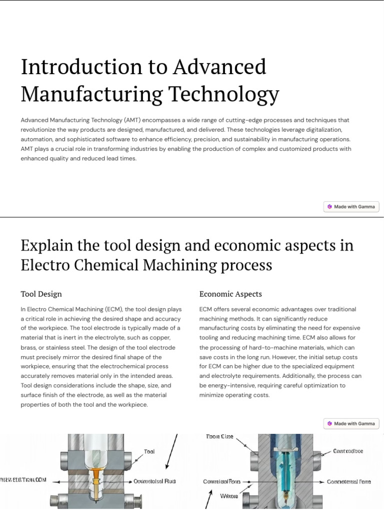 Introduction To Advanced Manufacturing Technology | PDF
