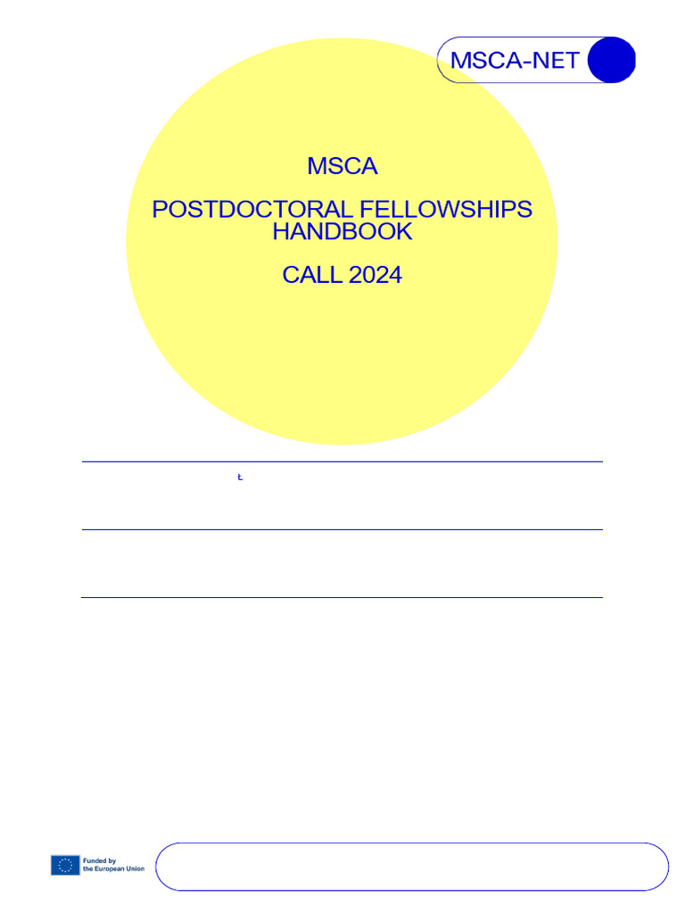 MSCA PF2024 Handbook | PDF | Artificial Intelligence | Intelligence (AI) & Semantics