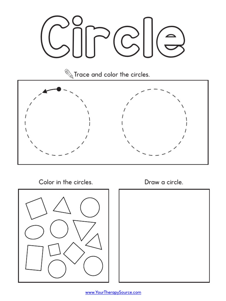 Shapes Worksheet Preschool CIRCLE - CDR | PDF