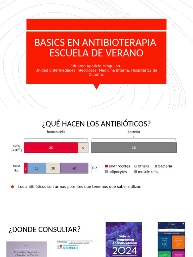 Basics en Antibioterapia Escuela de Verano Vfinal | PDF