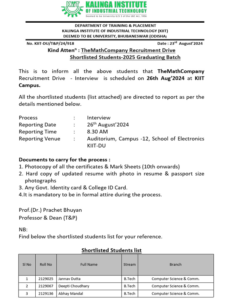 MathCo Recruitment Drive - Interview On 26th August'2024 For 2025 ...
