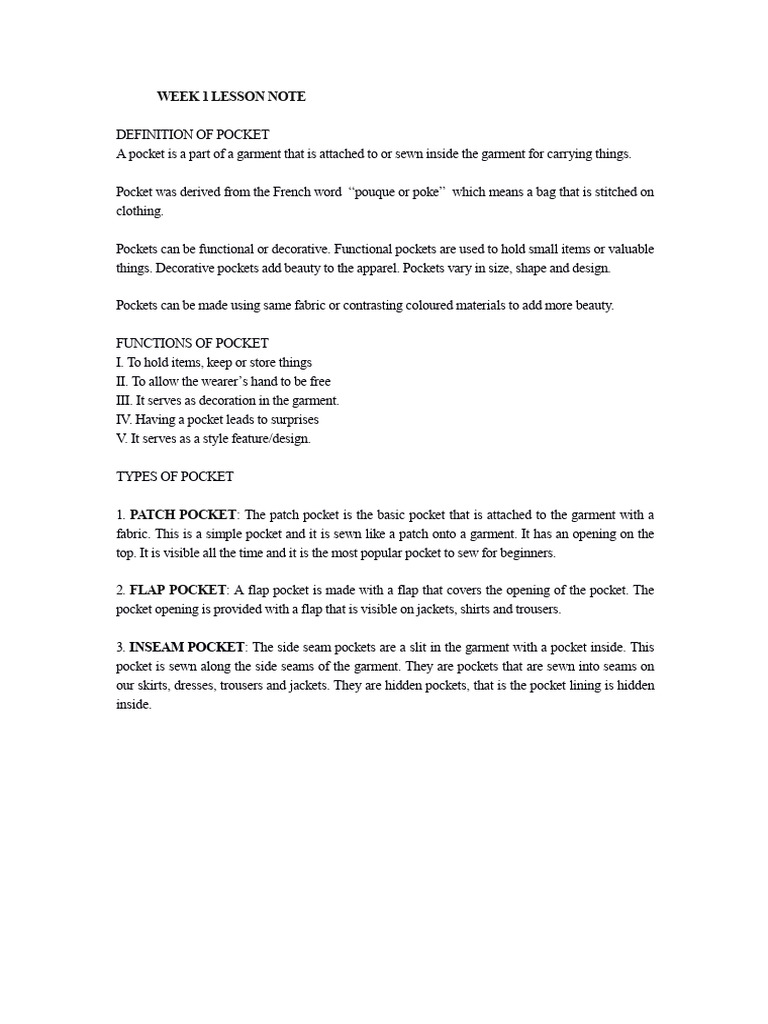 WEEK 1 LESSON NOTE 3rd Term | PDF