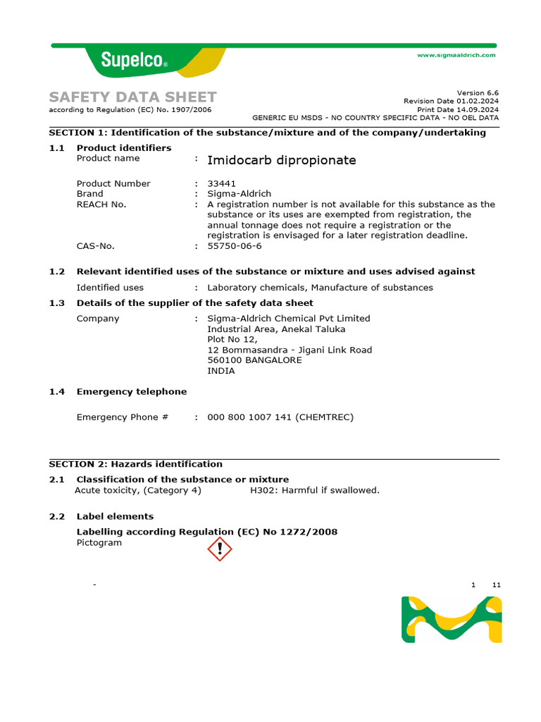 Imidocarb Dipropionate Injection | PDF