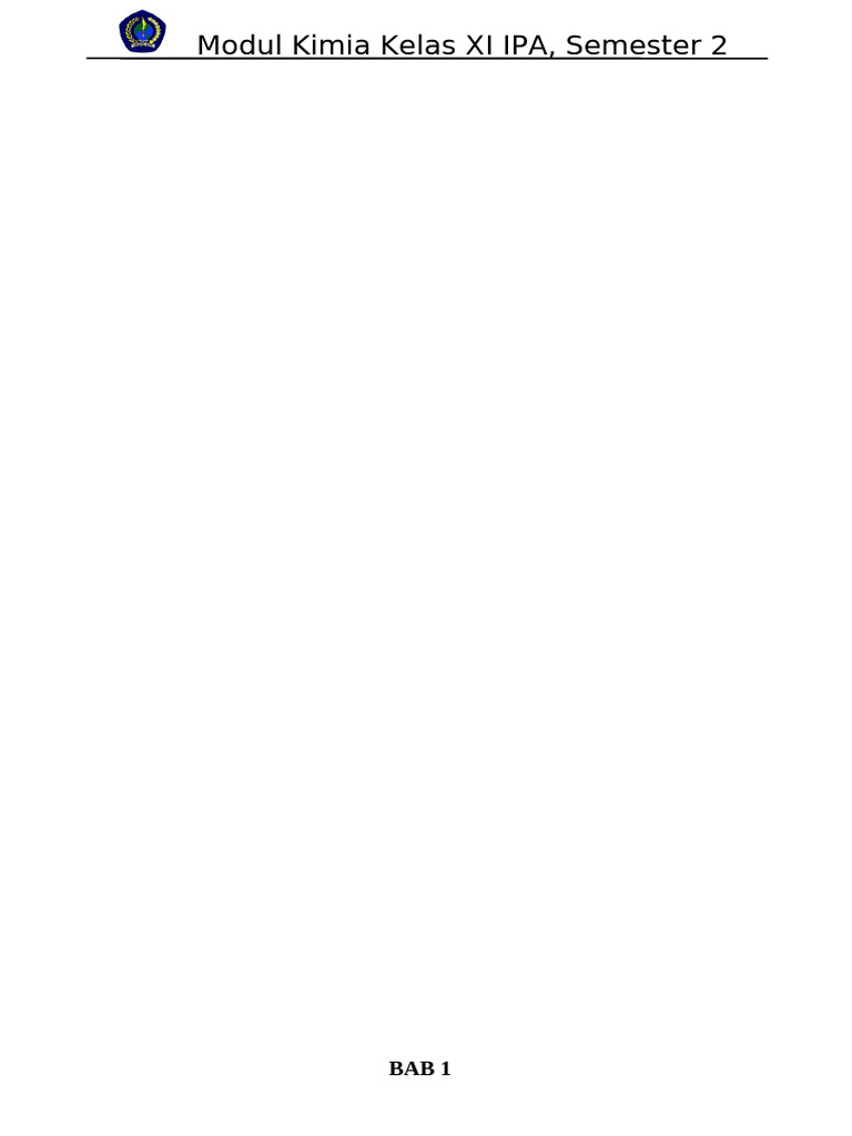 Modul Kimia Kelas Xi Sem 2 | PDF