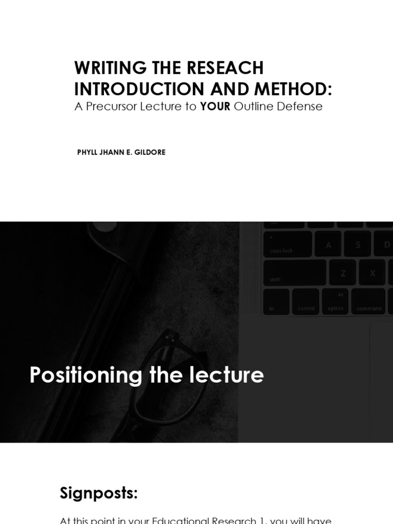 Lecture On Writing Research Introduction and Method | PDF