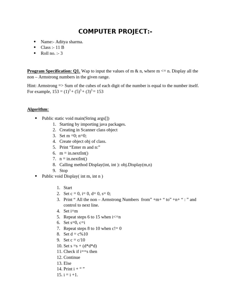 Computer Project Pdf 